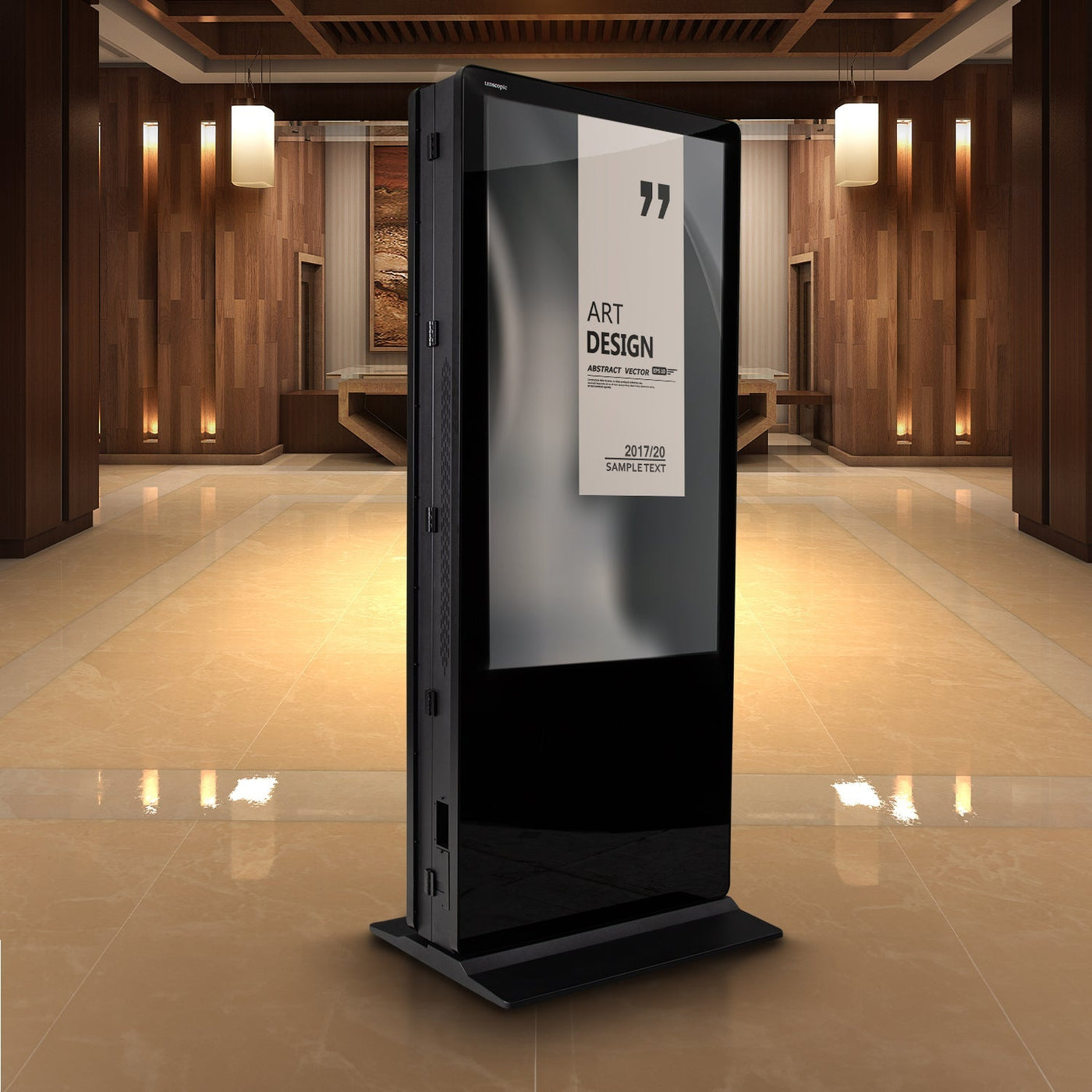 55 inch DOUBLE SCREEN 4K USB DIGITAL KIOSK — LED Kiosk Display