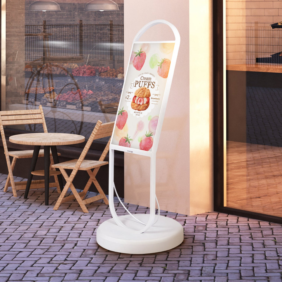 Semi-Outdoor Battery Design Android LED Player 32" — LED Kiosk Display